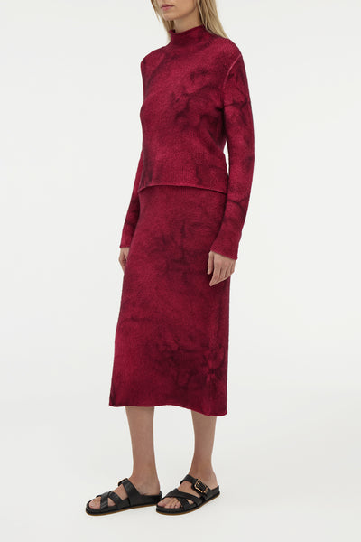 Daina Cropped Knit Turtleneck in Bordeaux Cashmere – Gabriela Hearst